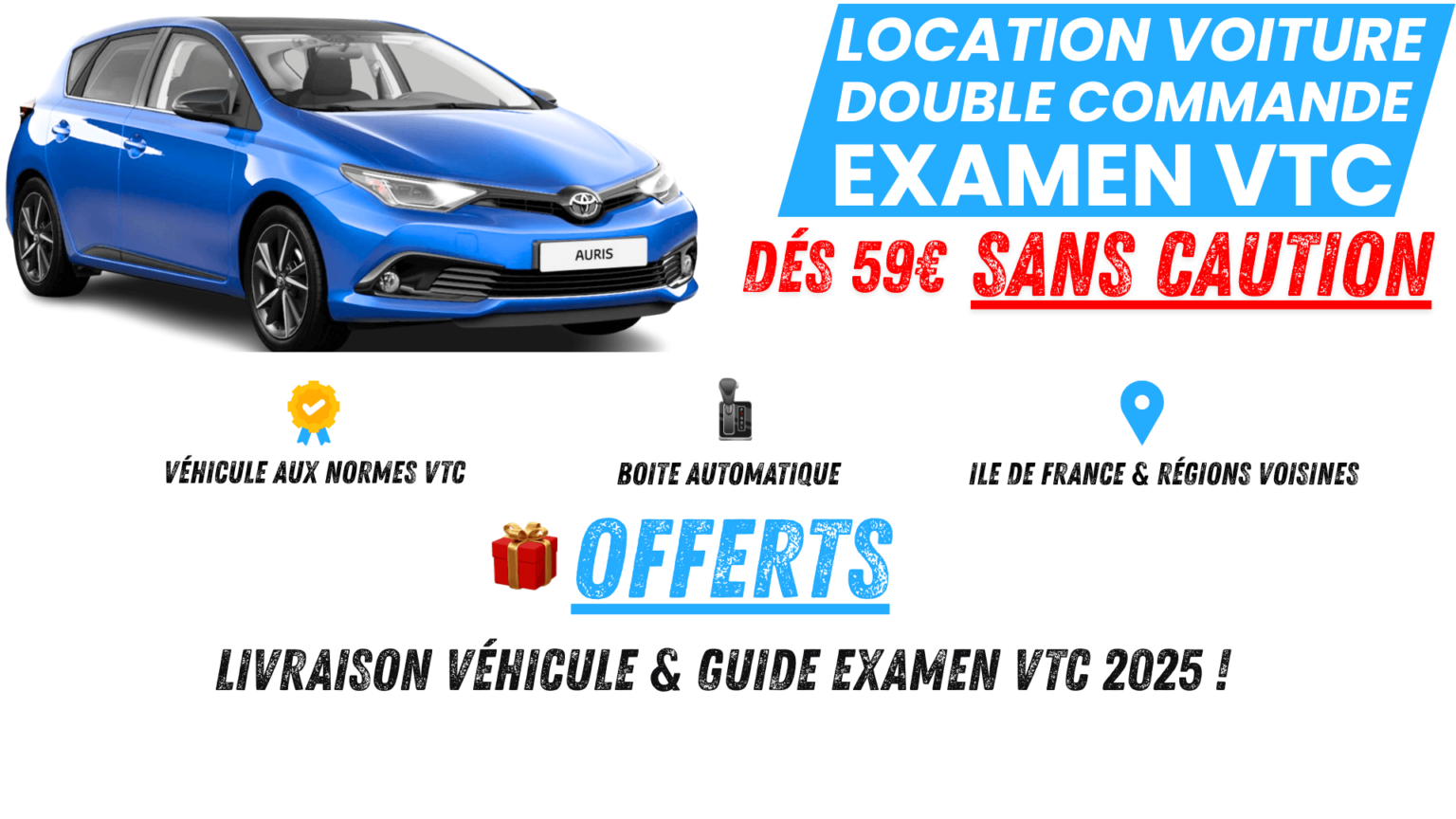Location Voiture Examen VTC & Formation Pratique VTC